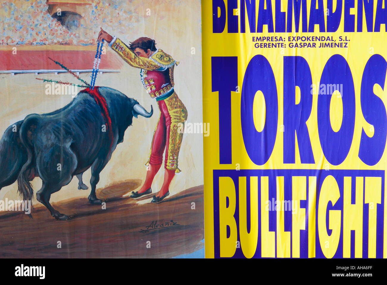 Spain Bullfight poster Stock Photo - Alamy
