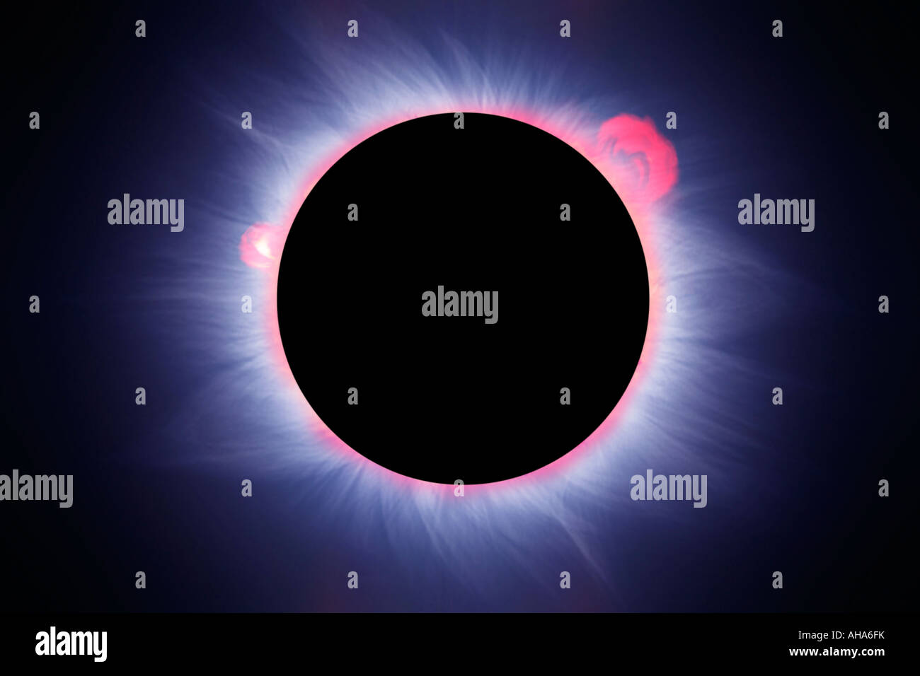 Reconstruction very realistic of a solar eclipse Stock Photo - Alamy