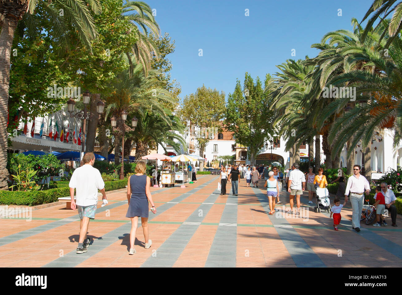Nerja Costa del Sol Spain Balcon de Europa promenade Stock Photo - Alamy