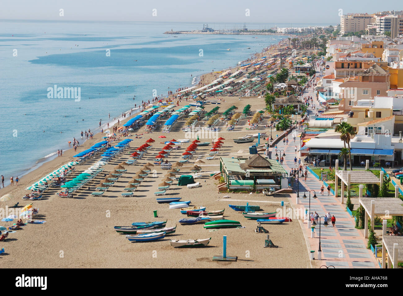 Torremolinos, Costa del Sol, Spain. La Carihuela beach Stock Photo - Alamy