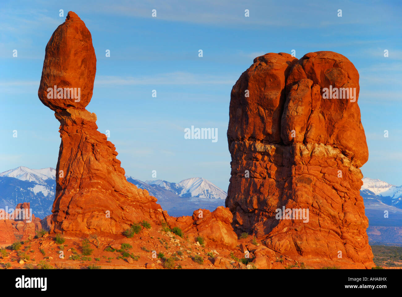 Arches National Park - Balanced Rock Sunset Stock Photo - Alamy