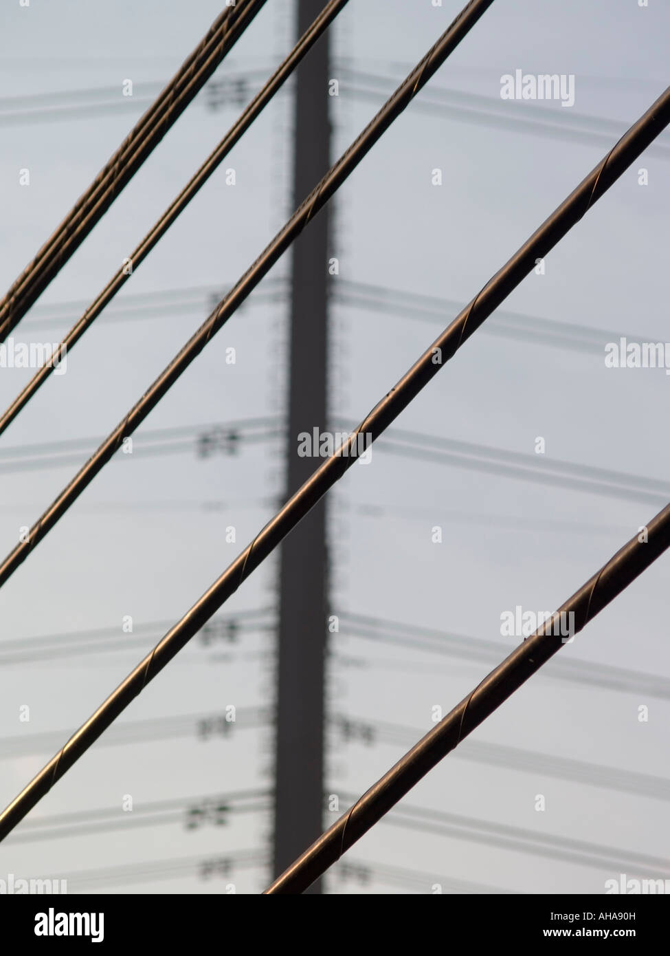 Electric power lines Stock Photo - Alamy
