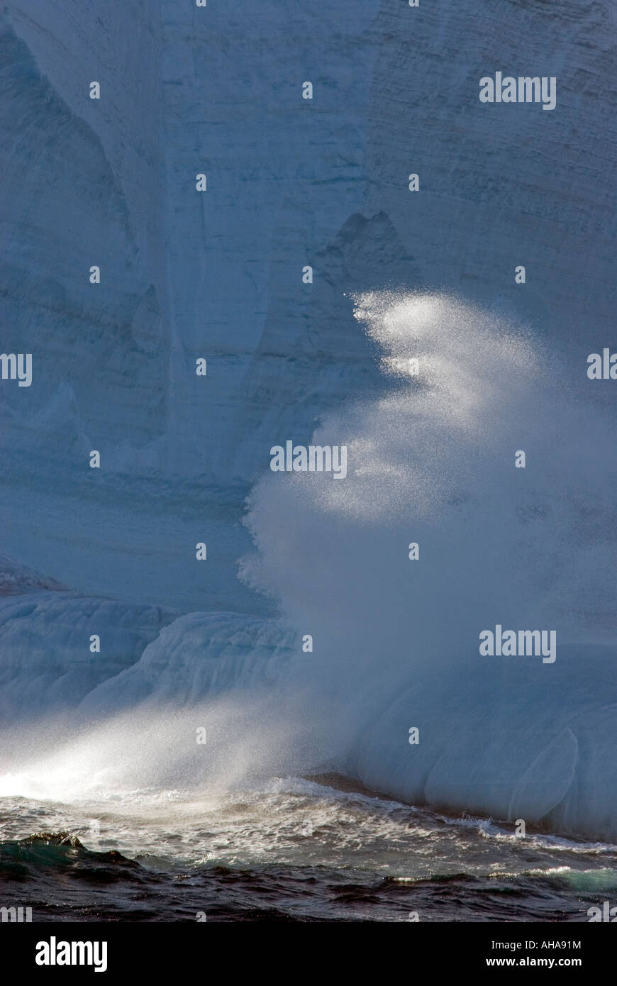 Wave breaking against Iceberg in the Antarctic Stock Photo - Alamy