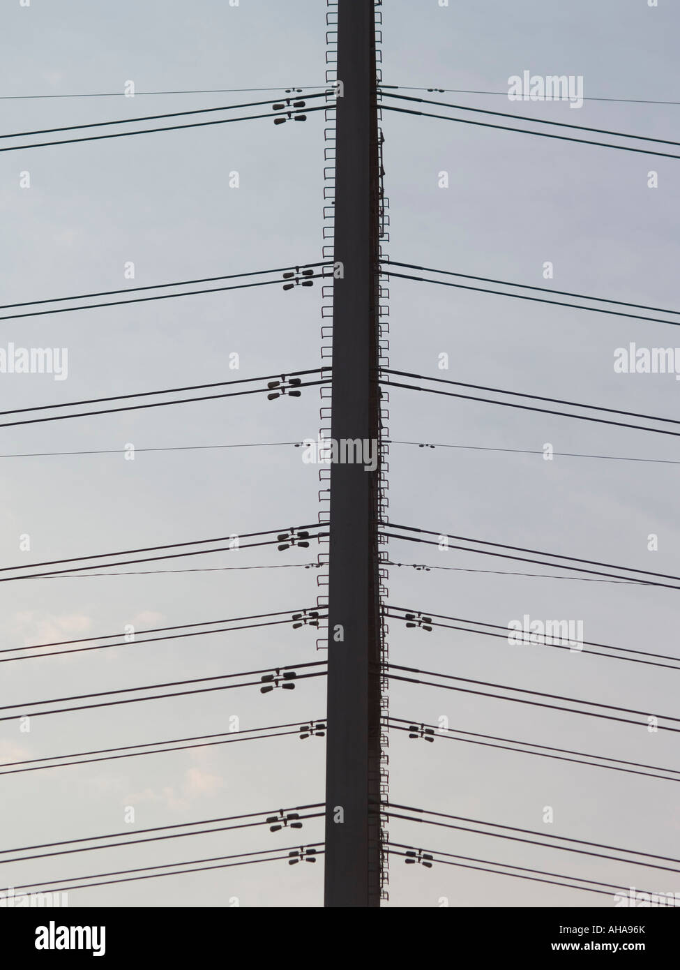 High voltage power lines Stock Photo - Alamy
