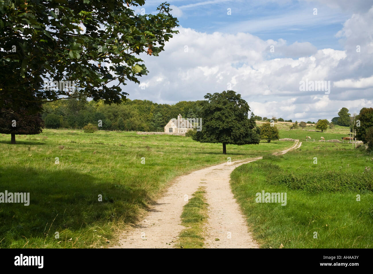 13th C St Oswalds church on the site of a deserted medieval village at ...