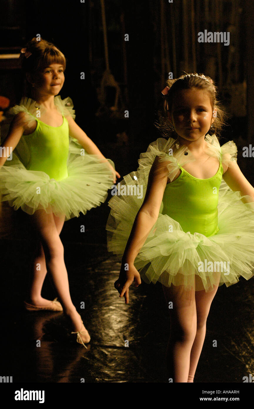Ballerina girl performing on stage Stock Photo - Alamy