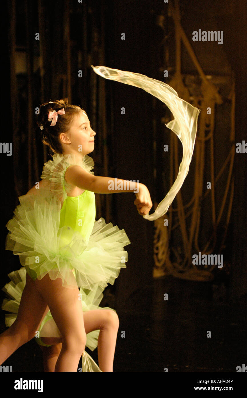 Ballerina girl performing on stage Stock Photo - Alamy
