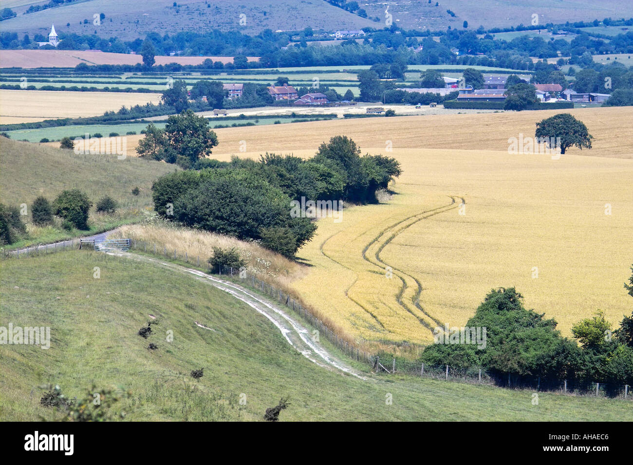 View towards the Meon Valley Hampshire England UK Stock Photo - Alamy