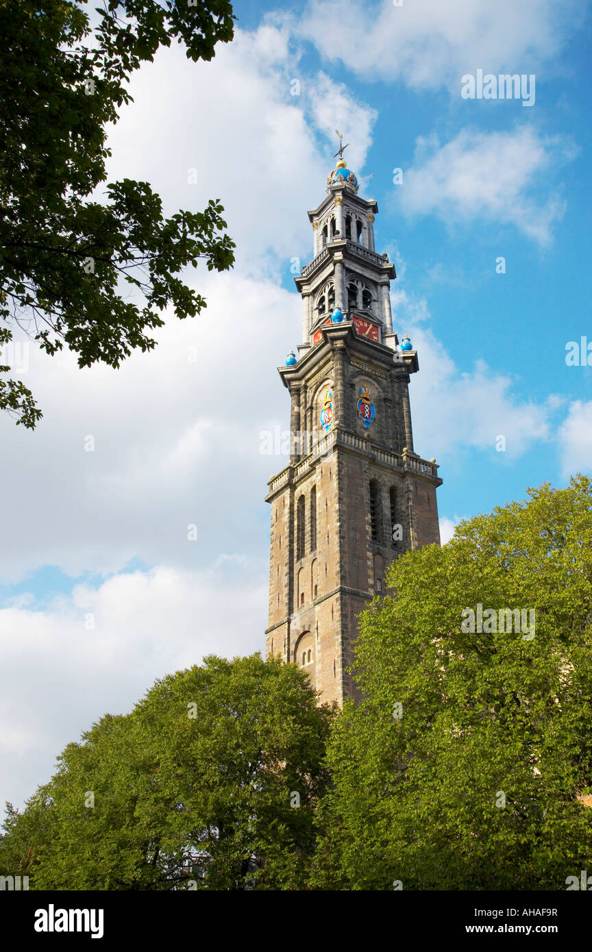 Westerkerk church against sky in Amsterdam Stock Photo - Alamy