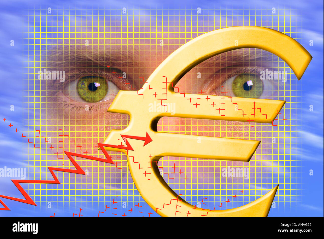 face with Euro symbol Stock Photo - Alamy