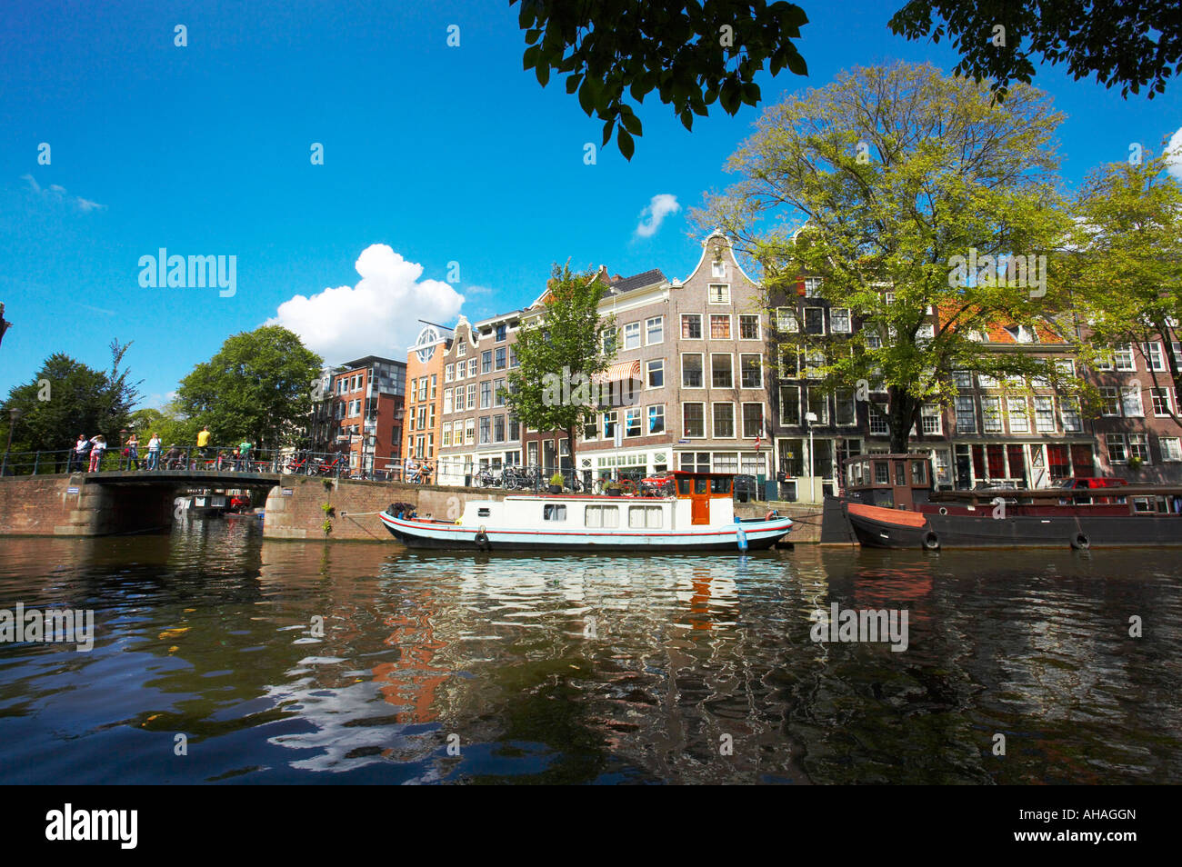 View across Prinsengracht canal Stock Photo - Alamy