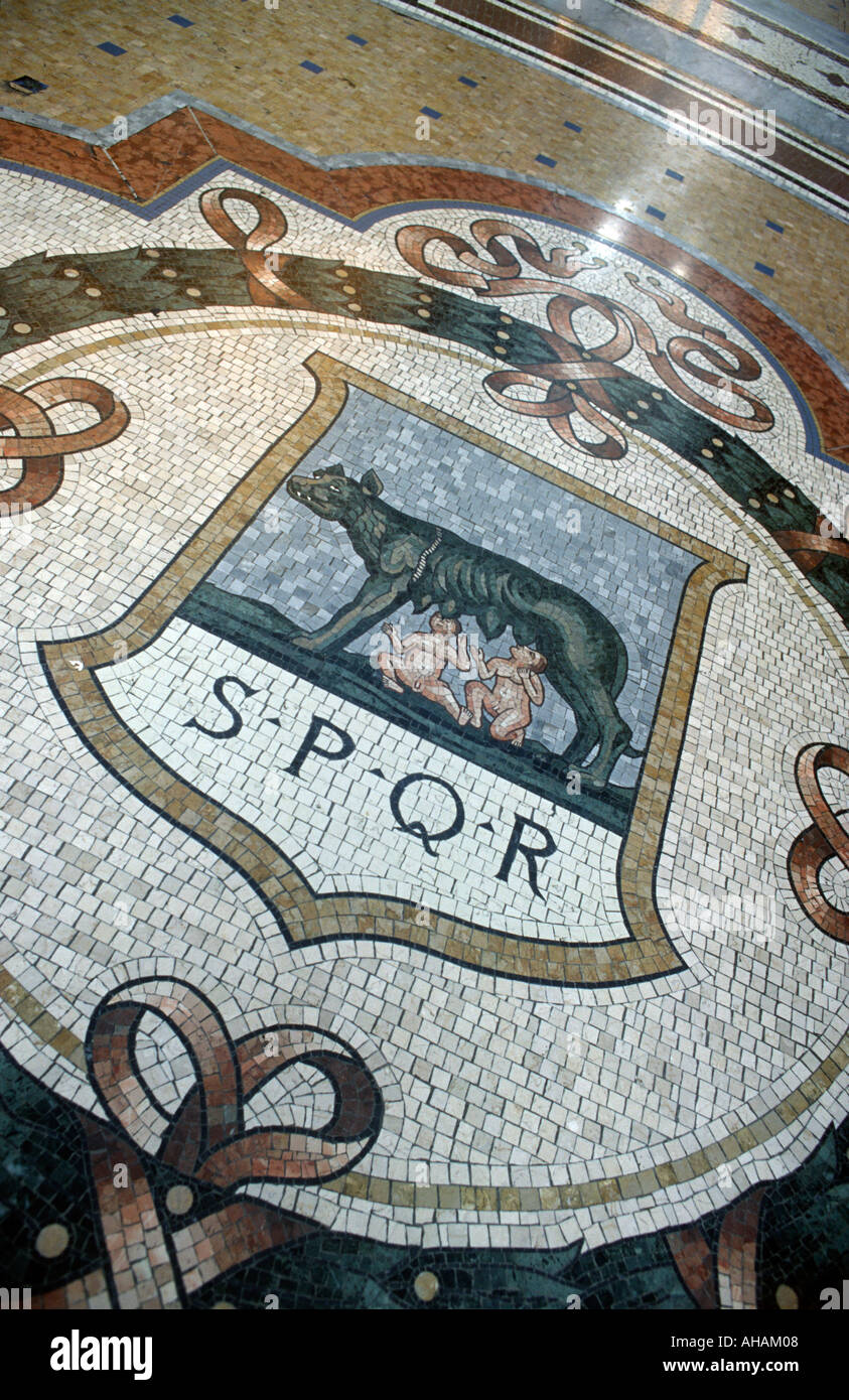 Milan Italy Tile mosaic bull Galleria Vittorio Emanuele II Stock Photo ...