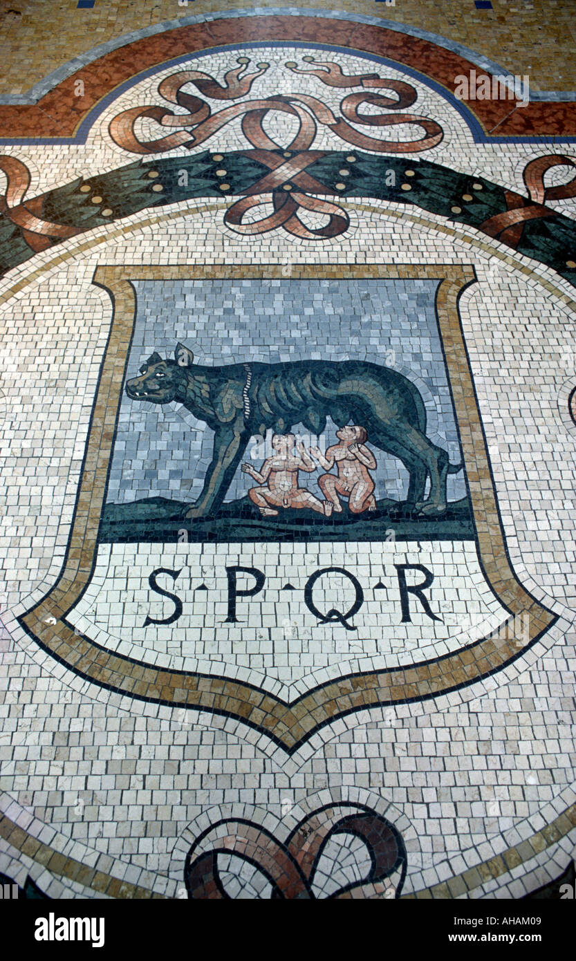 Milan Italy Tile mosaic bull Galleria Vittorio Emanuele II Stock Photo ...