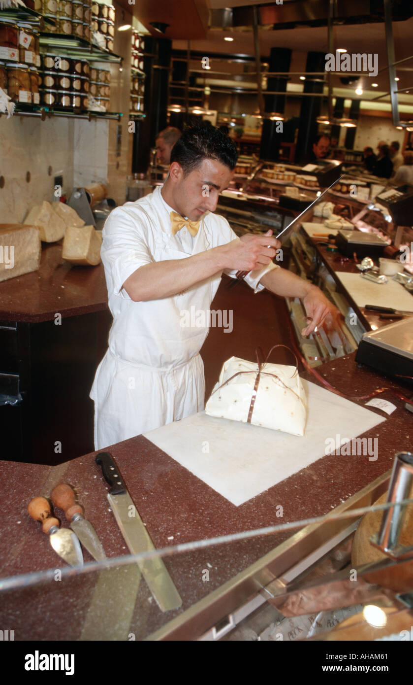 Milan Italy Cheese counter at the famous Peck foodstore Stock Photo - Alamy
