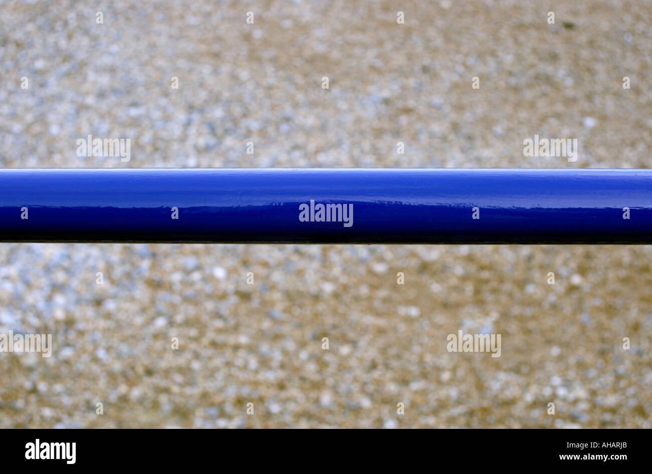 Blue painted metal railing detail Stock Photo - Alamy