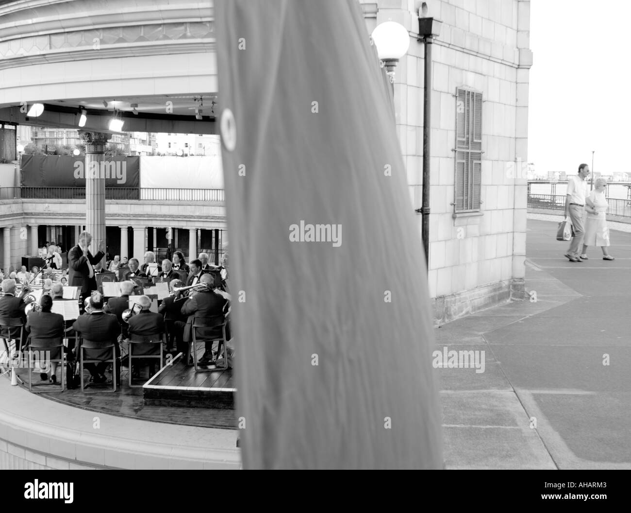 Side view of Eastbourne seafront band stand Stock Photo - Alamy