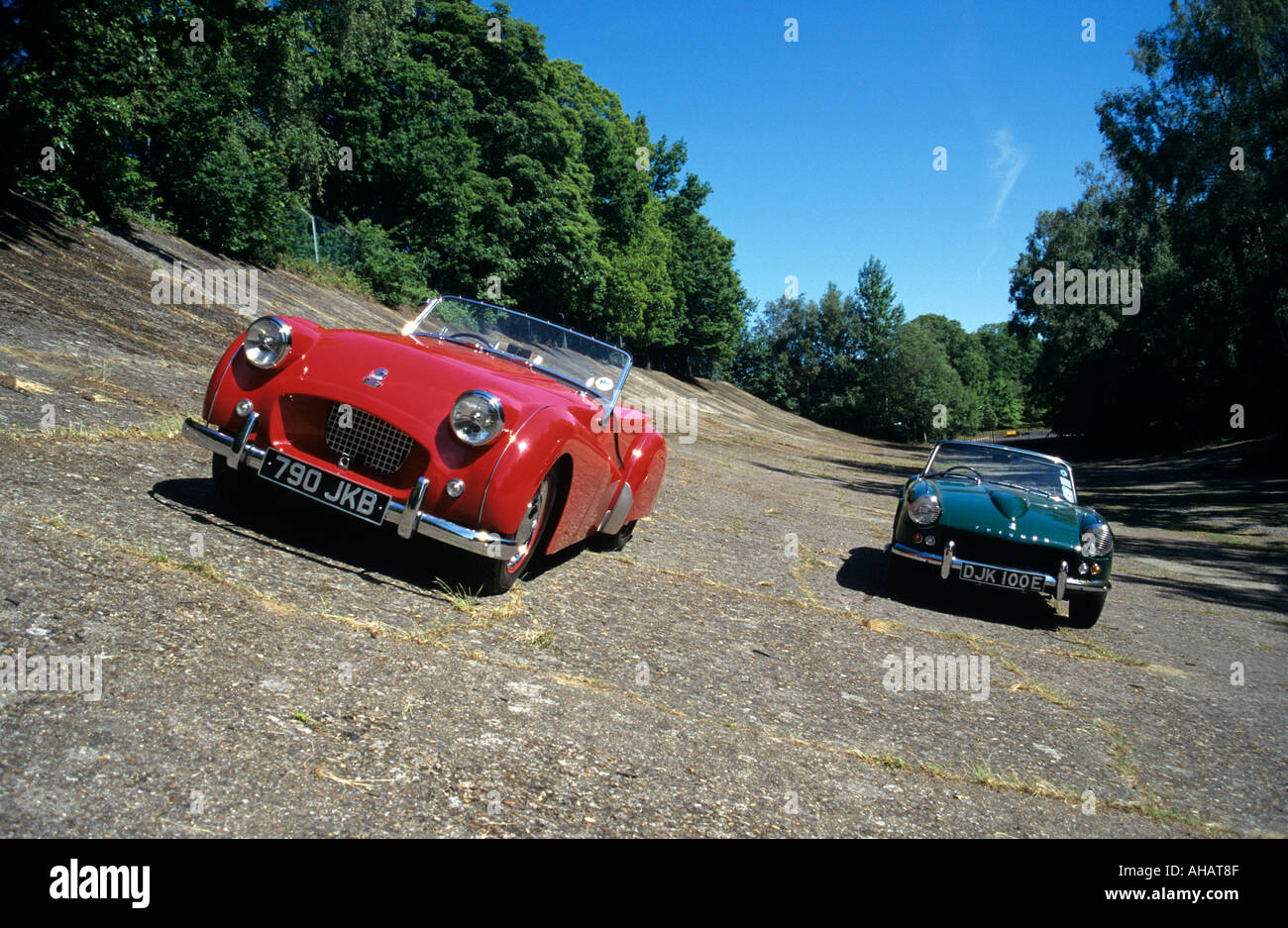Triumph TR2 and Spitfire Stock Photo - Alamy