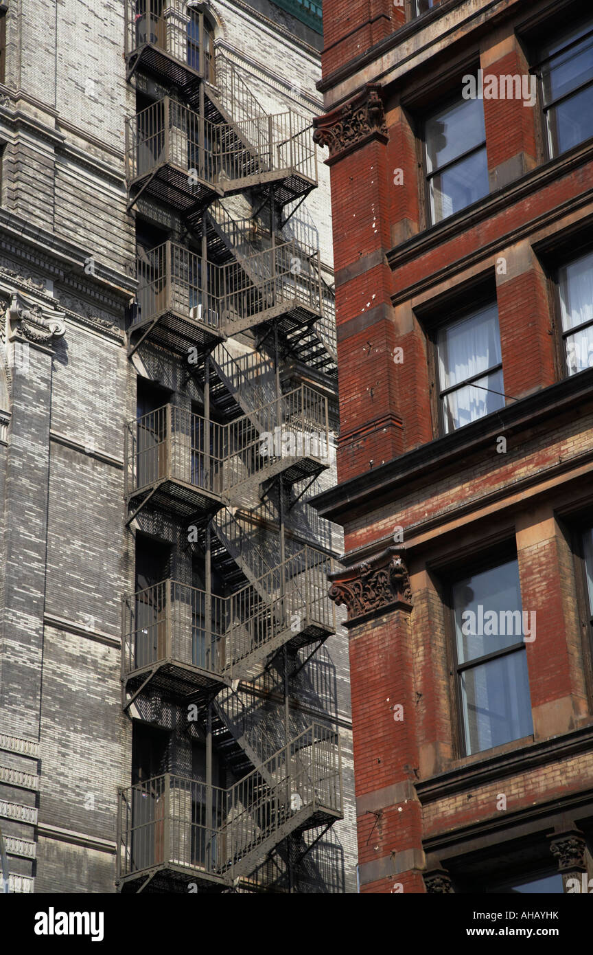 Fire escape in Manhattan, New York Stock Photo - Alamy