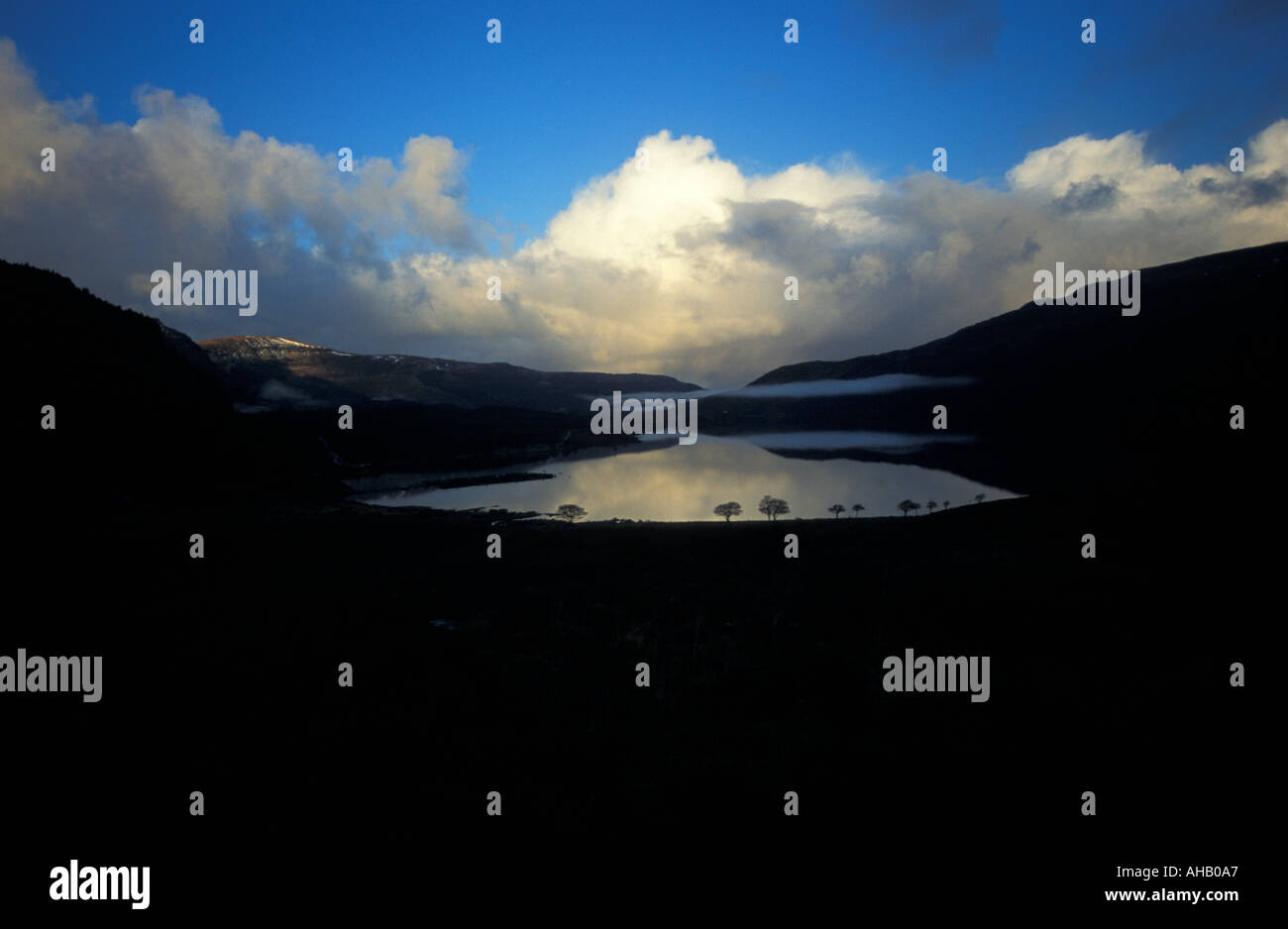 storm clouds over scottish loch Stock Photo - Alamy