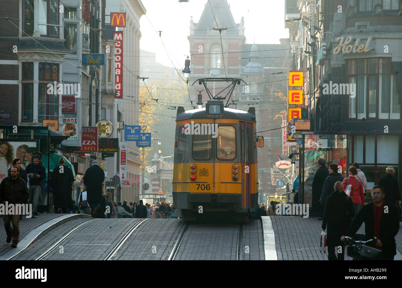 Amsterdam Holland Tram in Amsterdam Picture by Philip Hollis Stock ...