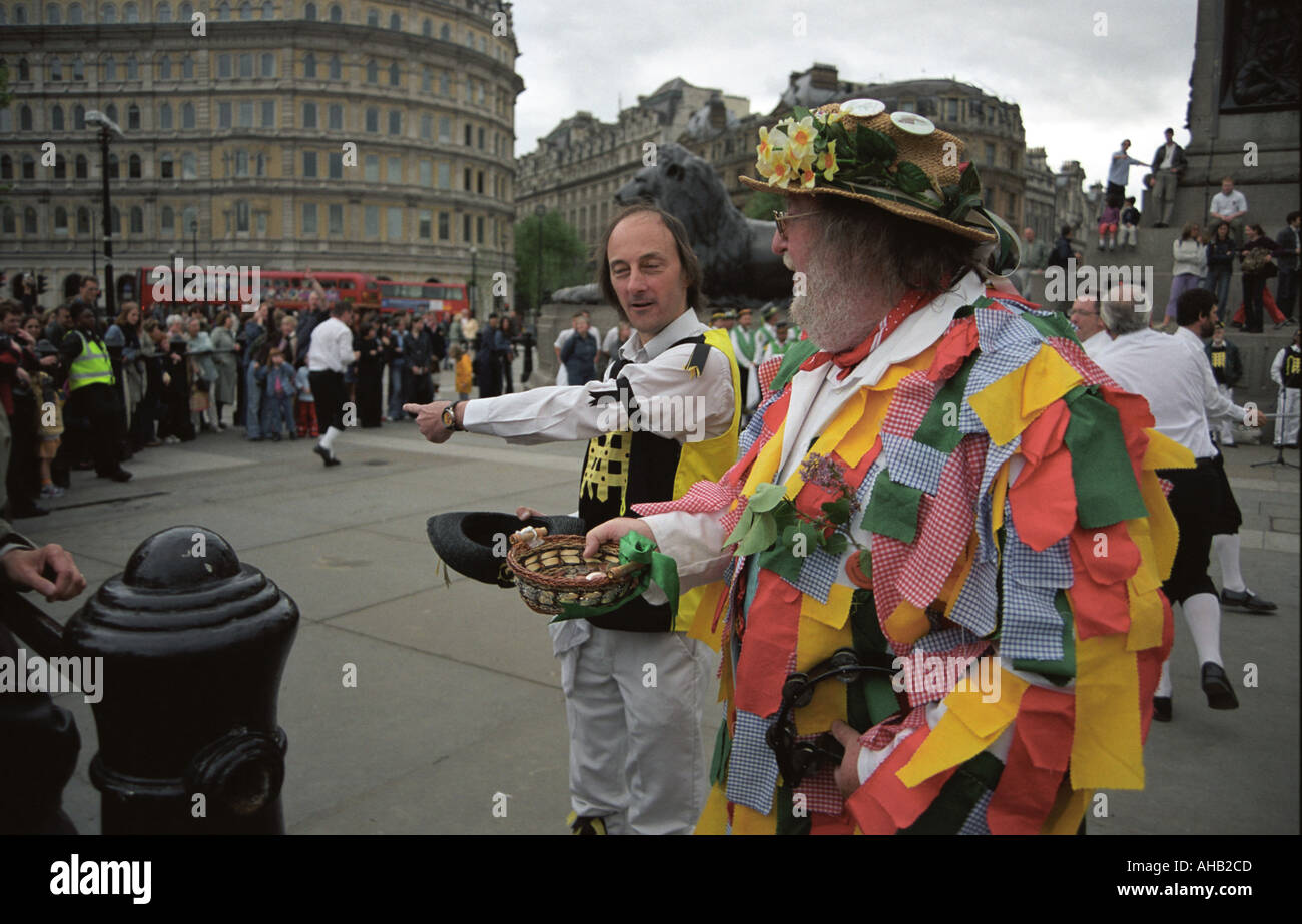 Folk dance performers at the Trafalgar square London Stock Photo - Alamy