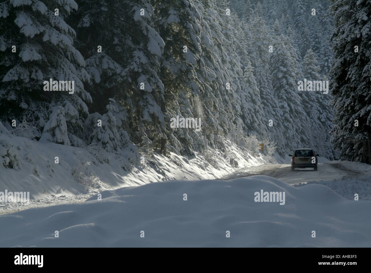 Driving on the french alps hi-res stock photography and images - Alamy