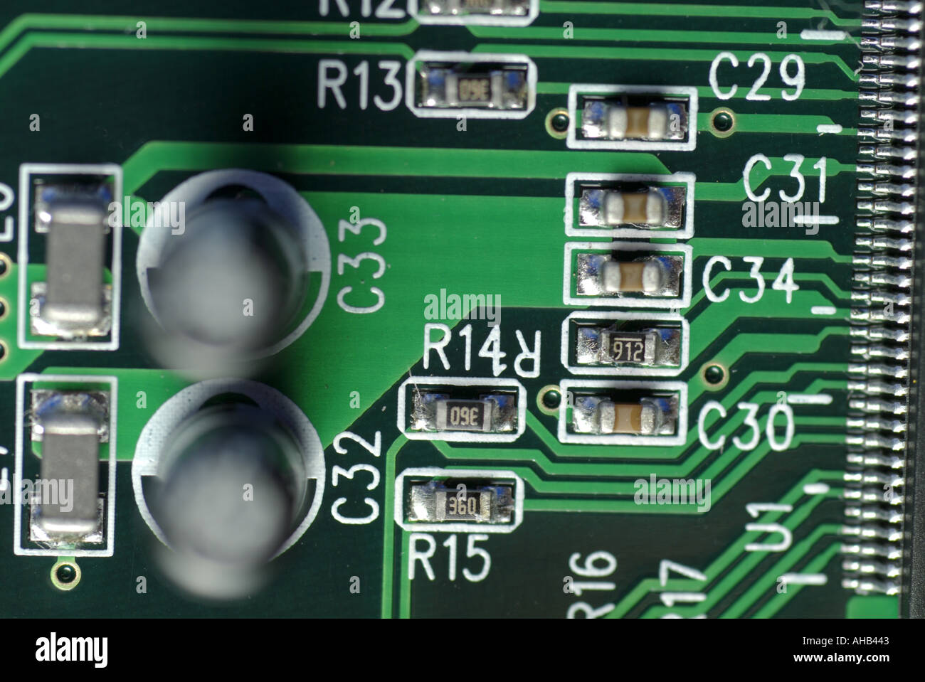 Electronic integrated circuit on a computer usb board Stock Photo - Alamy