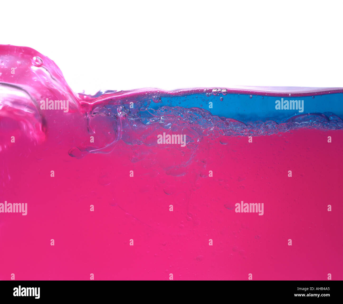coloured liquid with bubbles Stock Photo - Alamy