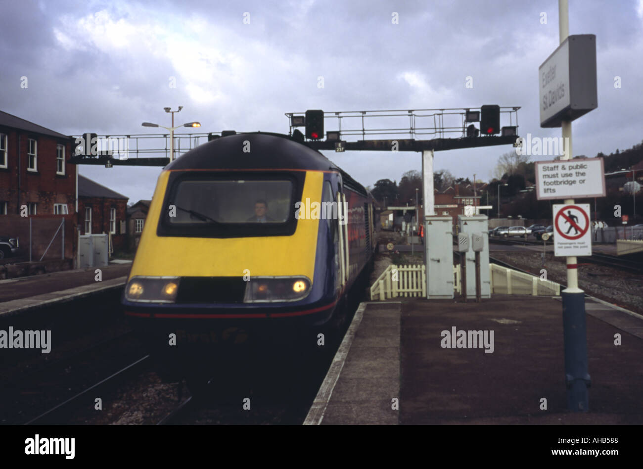 train Exeter Station Stock Photo - Alamy