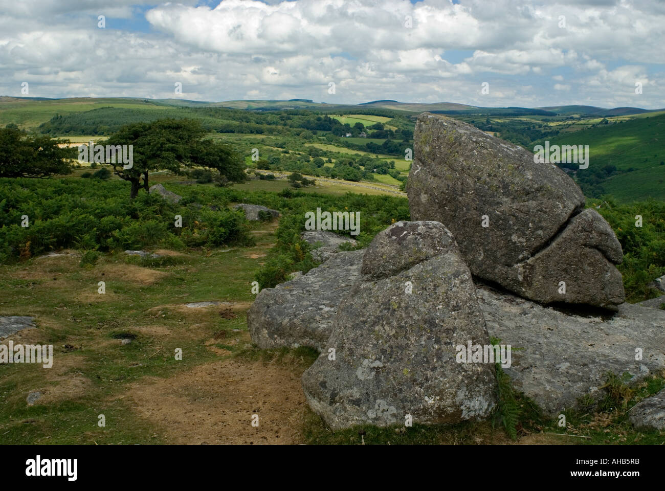 Combestone Tor, Dartmoor, England Stock Photo - Alamy