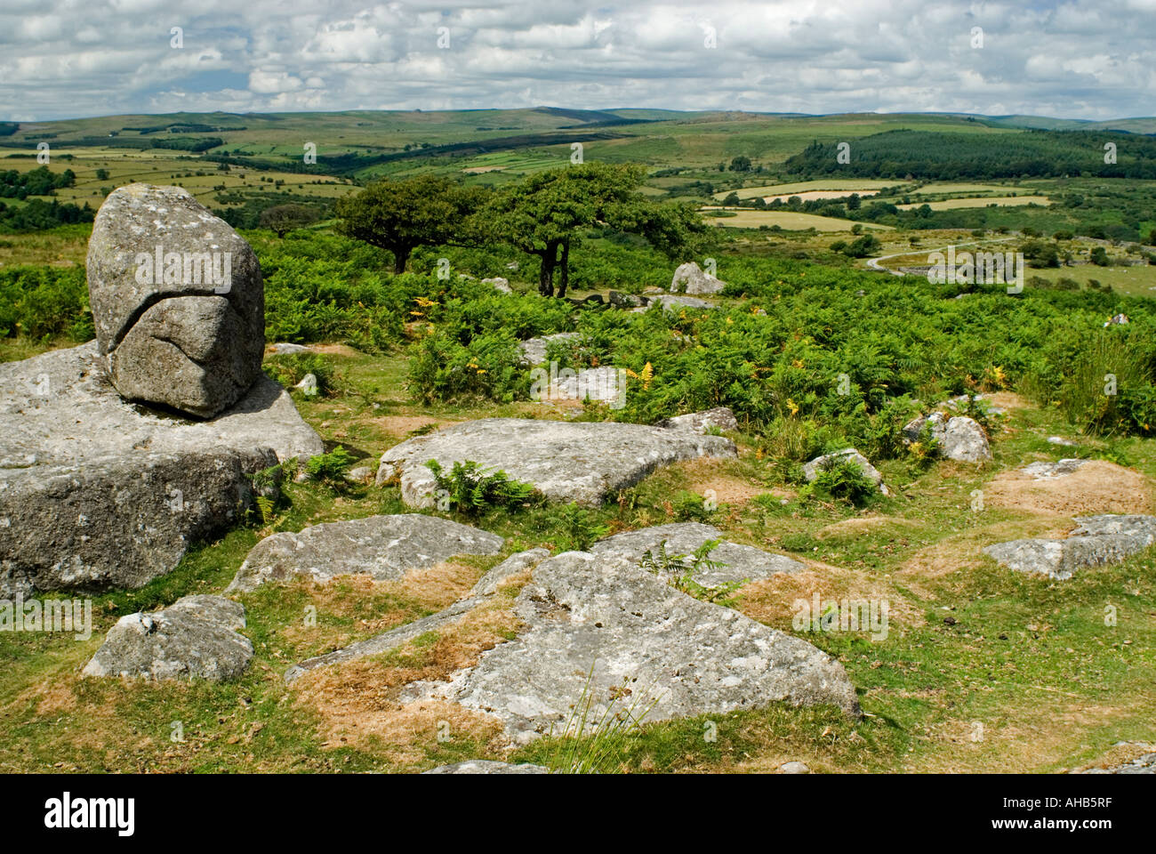 Combestone Tor, Dartmoor, England Stock Photo - Alamy