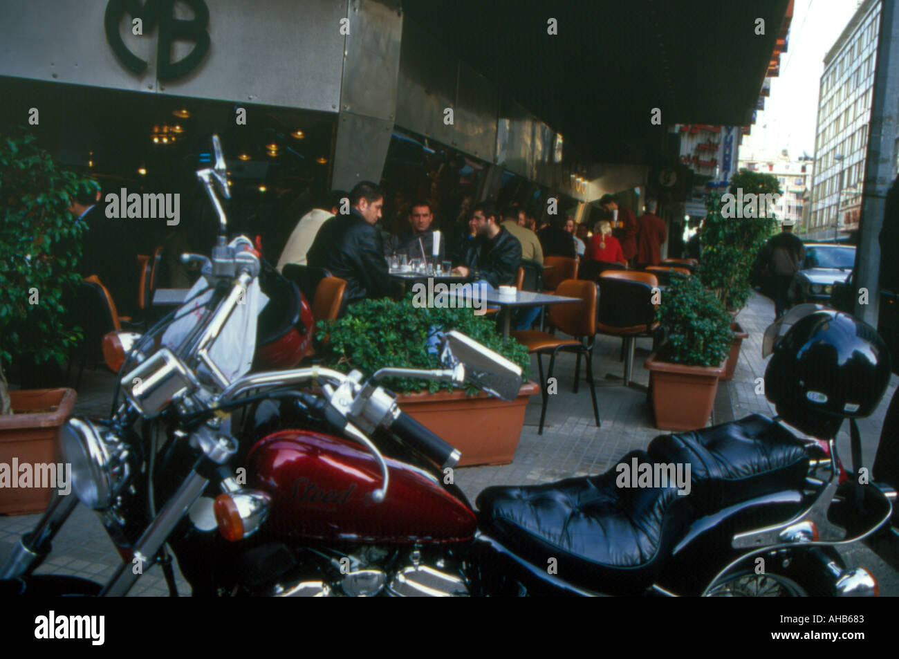 hamra street cafe beirut lebanon Stock Photo - Alamy