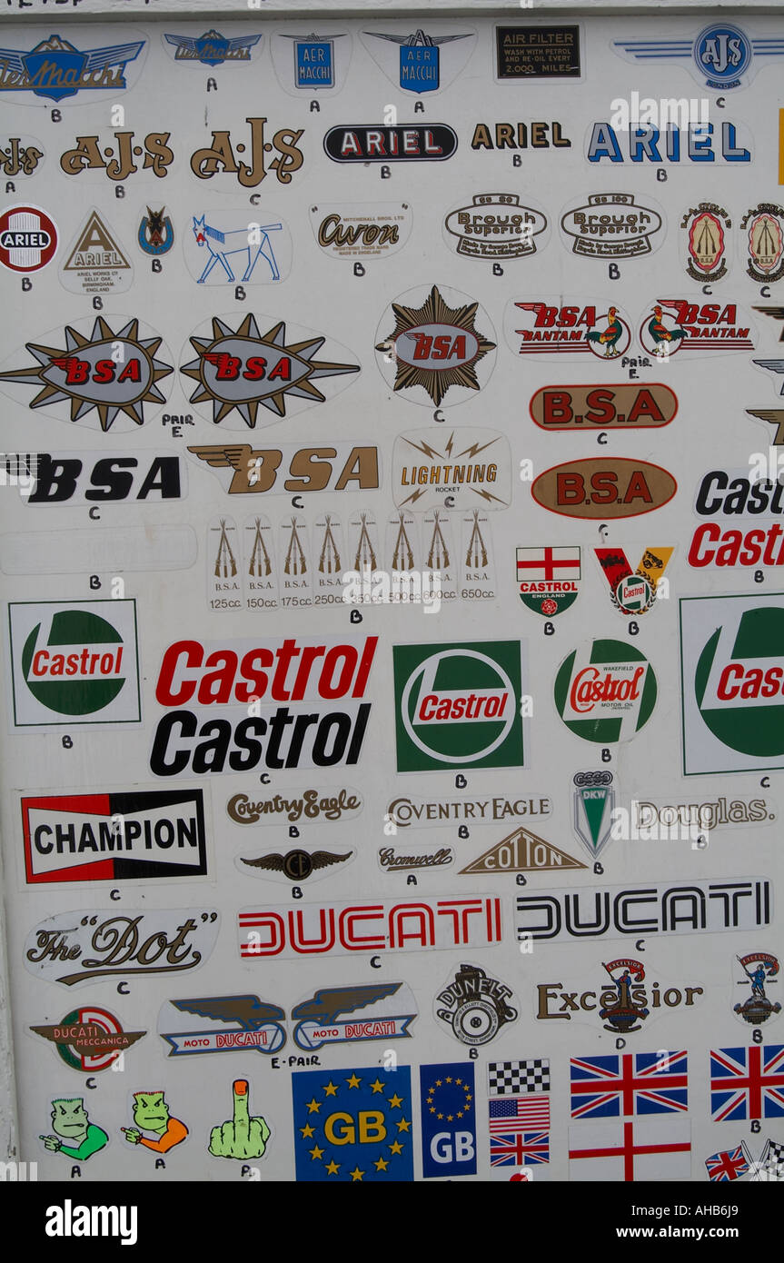logos, relating, to, classic, motorcyles, bikes, motor, cycles Stock ...