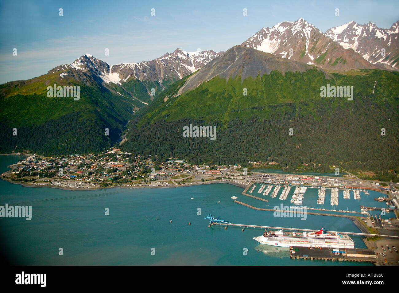 Seward and Resurrection Bay aerial photos of the Kenai Peninsula Alaska ...