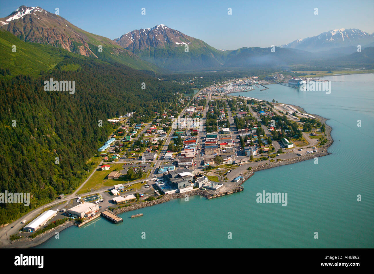 Seward and Resurrection Bay aerial photos of the Kenai Peninsula Alaska ...