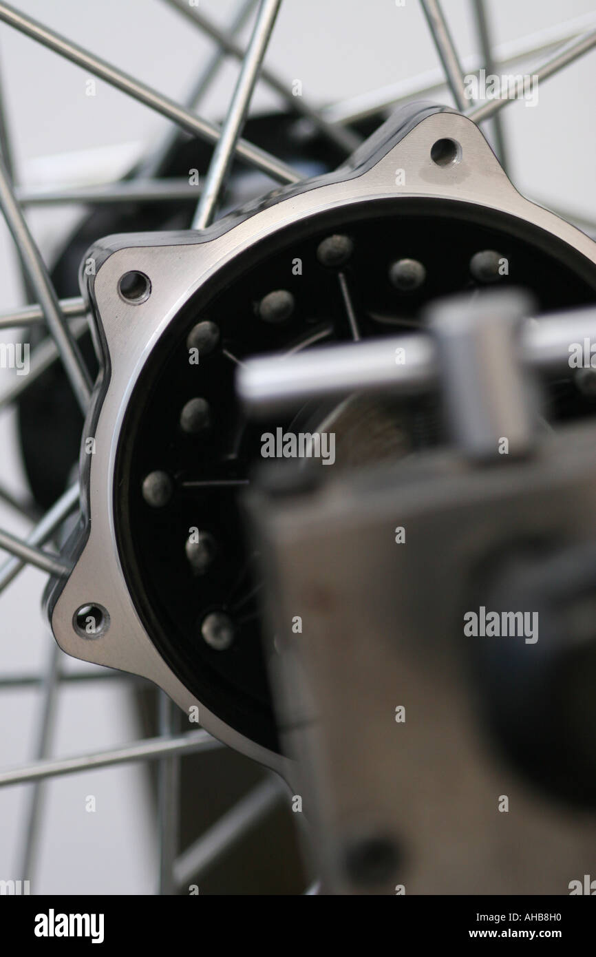 "Holt building a wheel in a jig Stock Photo - Alamy