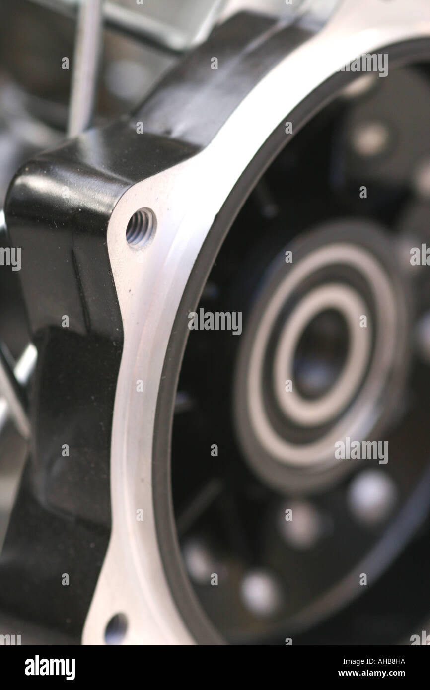 "Wheel hub used in the process of wheel building by wheel wright Jeff ...