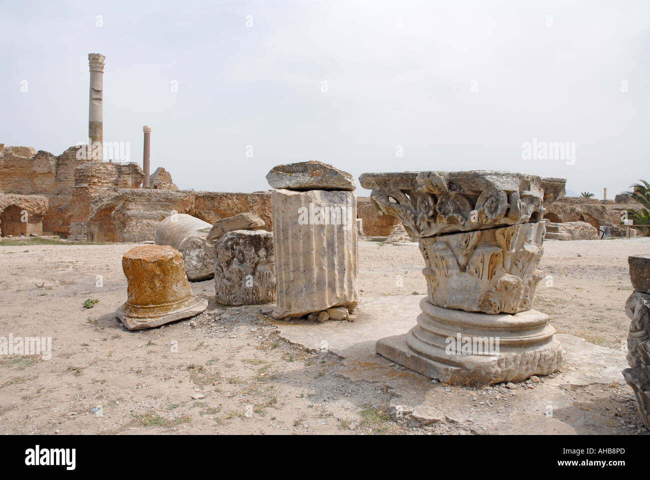 Ruins of the Antonin’s thermal baths in ancient Carthage, the third ...