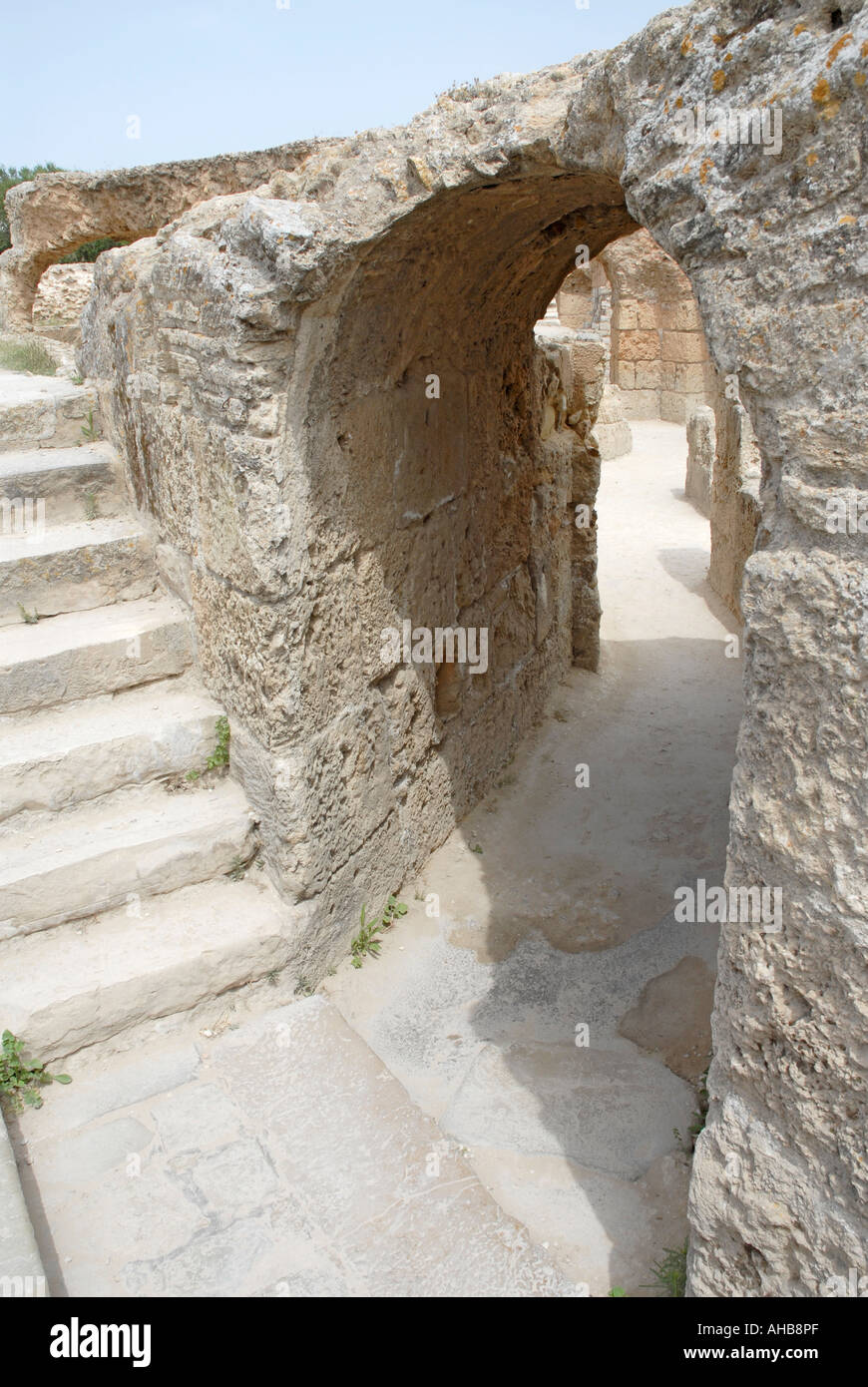 Ruins of the Antonin’s thermal baths in ancient Carthage, the third ...