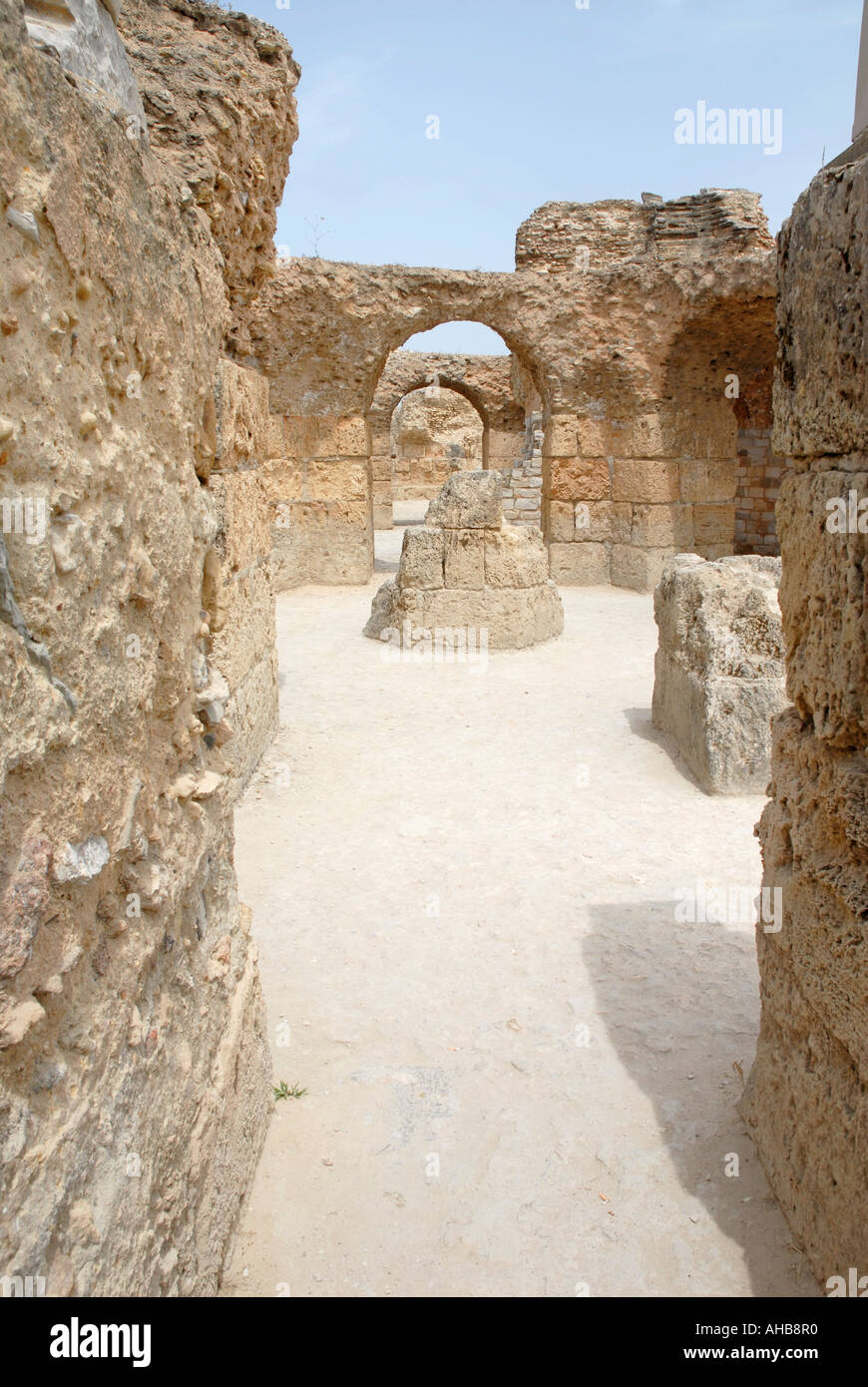 Ruins of the Antonin’s thermal baths in ancient Carthage, the third ...