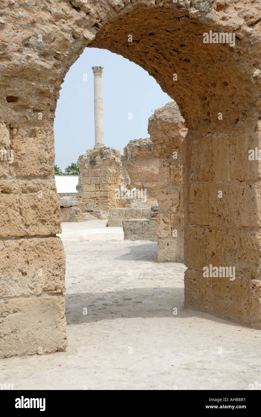 Ruins of the Antonin’s thermal baths in ancient Carthage, the third ...