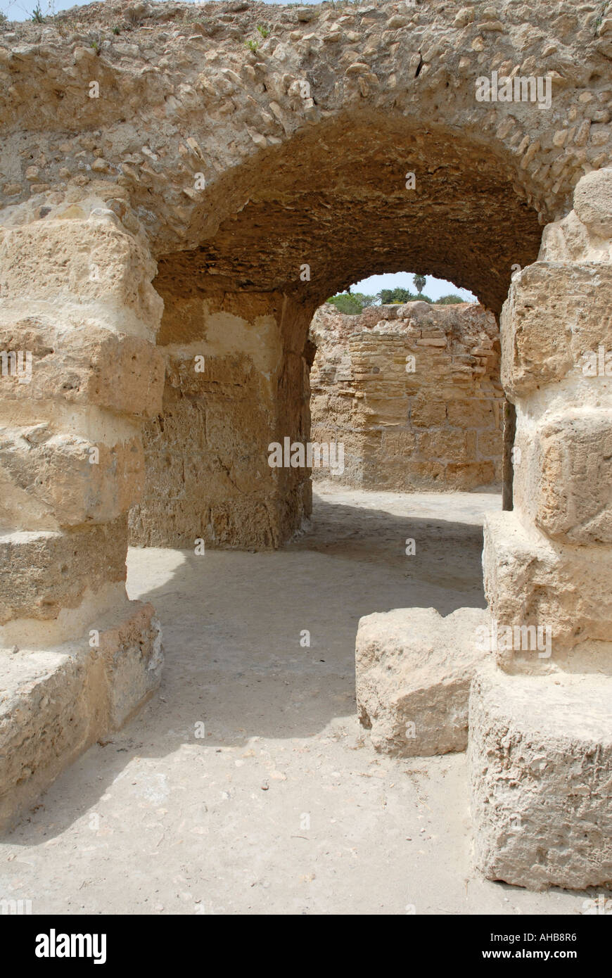 archways and passages amongst the ruins of the Antonin’s thermal baths ...
