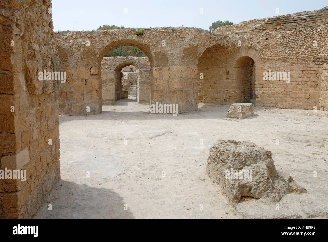 archways and rooms amongst the ruins of the Antonin’s thermal baths in ...