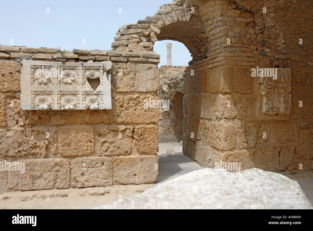 archways and passages amongst the Ruins of the Antonin’s thermal baths ...