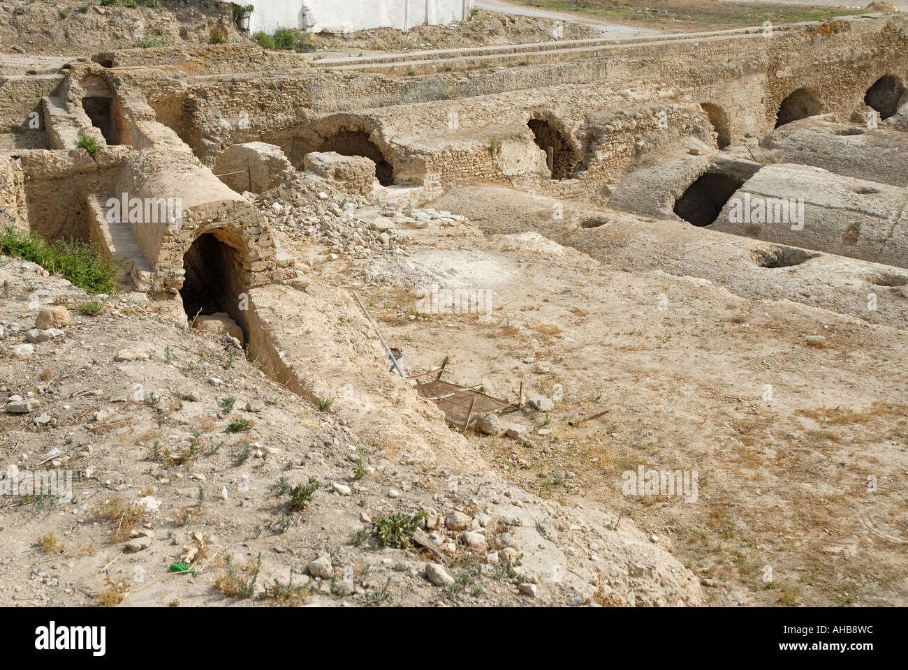 ancient Roman remains at ancient Carthage in northern Tunisia Stock ...