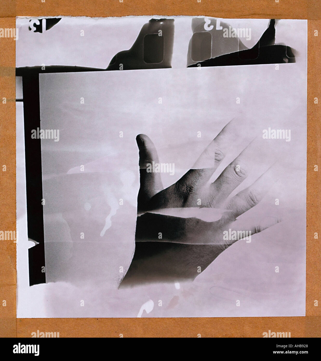 ARTISTIC INTERPRETATION OF THE HUMAN HAND SHOWING FILM EDGE AND ...