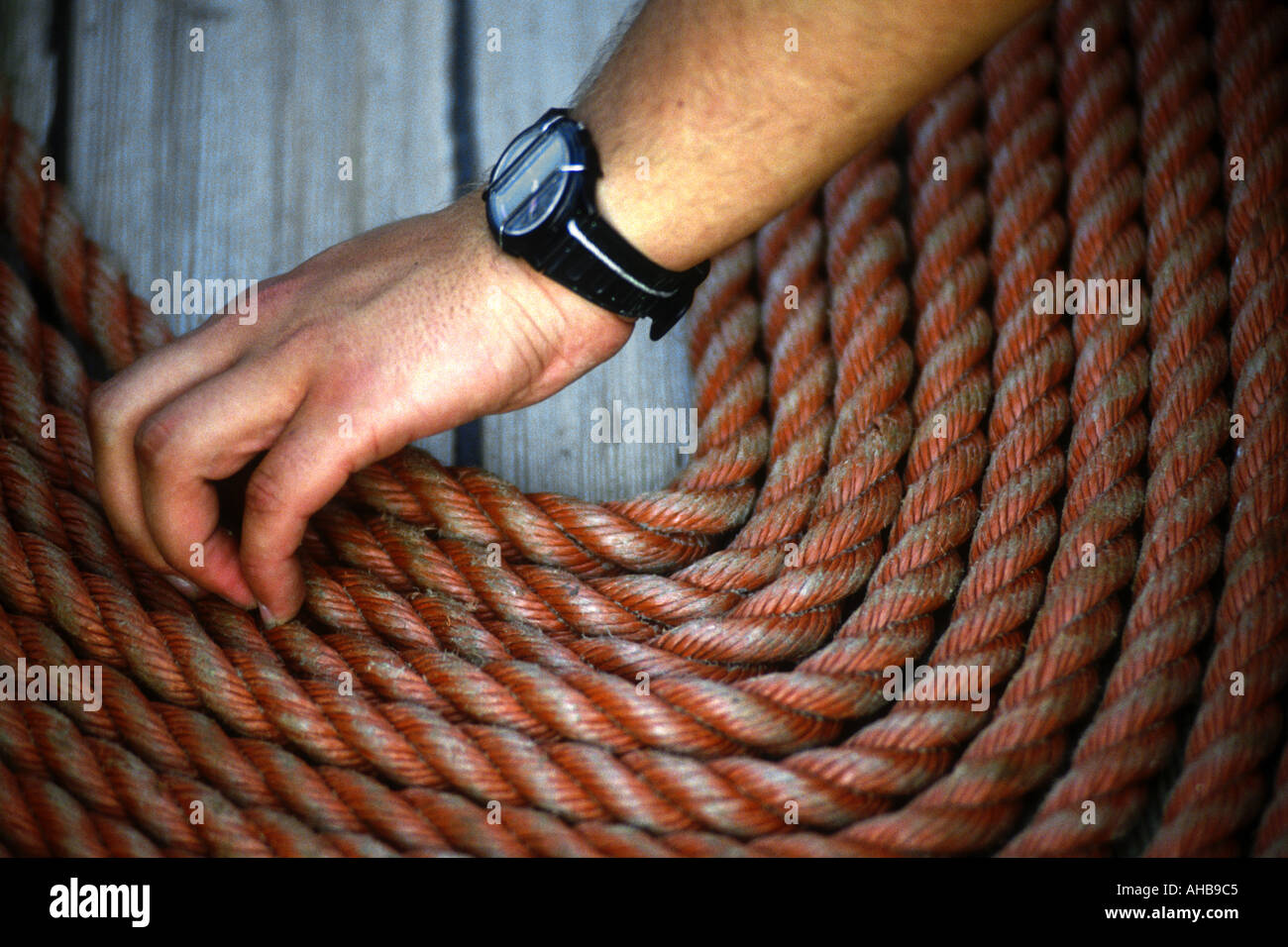 July 1992 New York USA Life on board the Polish Tall Ship Dar Mlodziezy ...