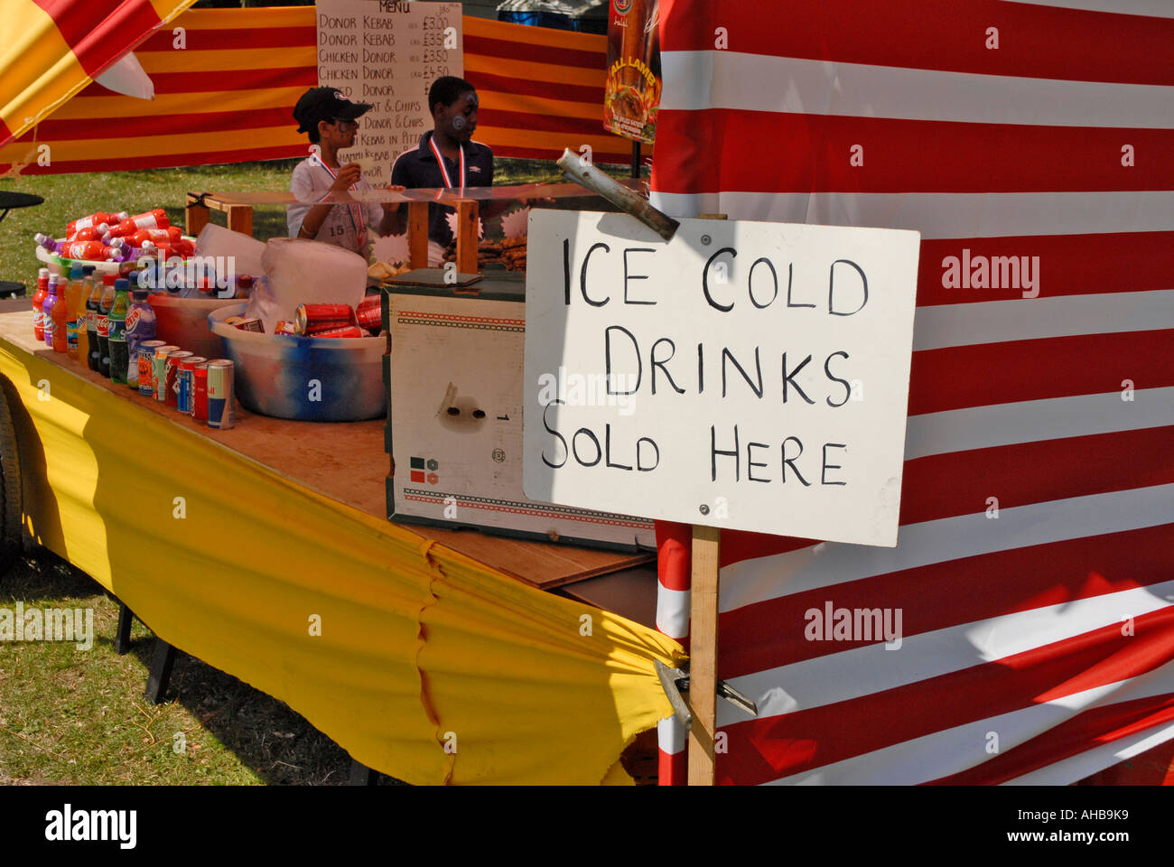 Ice cold drinks sold here Stock Photo - Alamy