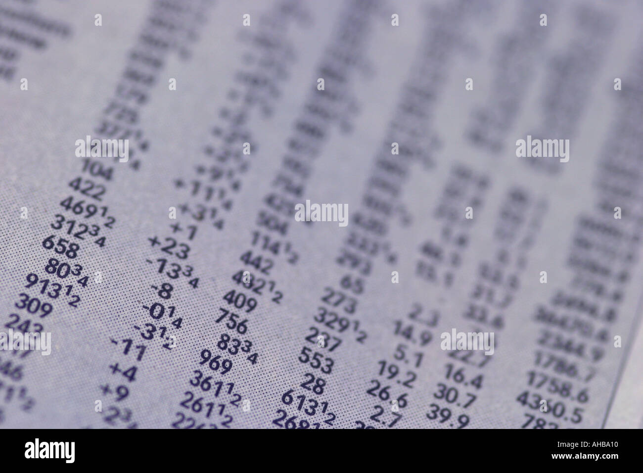 Stock prices in the newspaper hi-res stock photography and images - Alamy