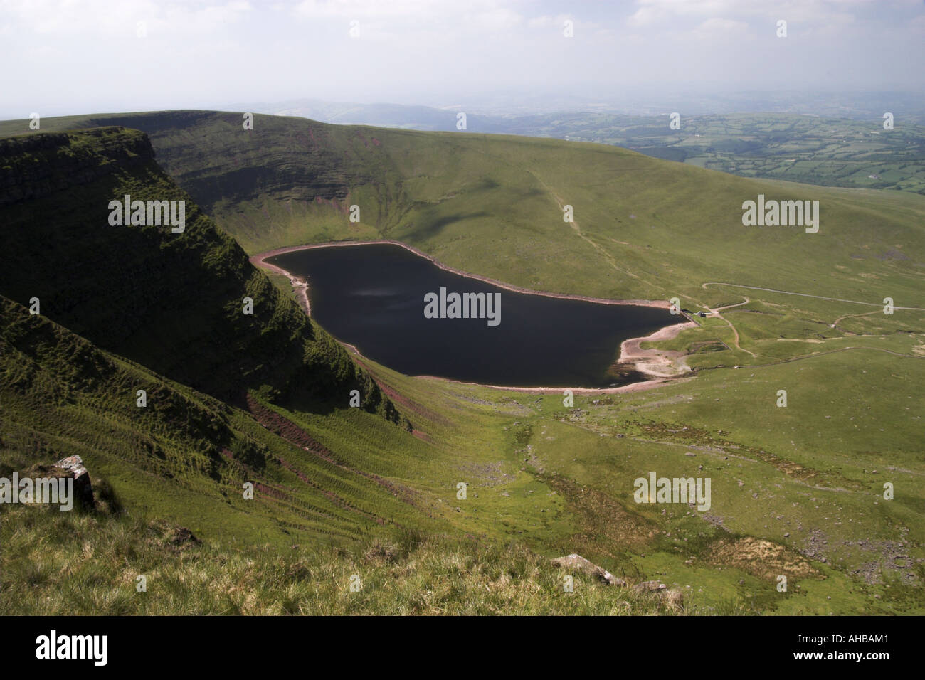 Lake, high in the brecon beacons Stock Photo - Alamy
